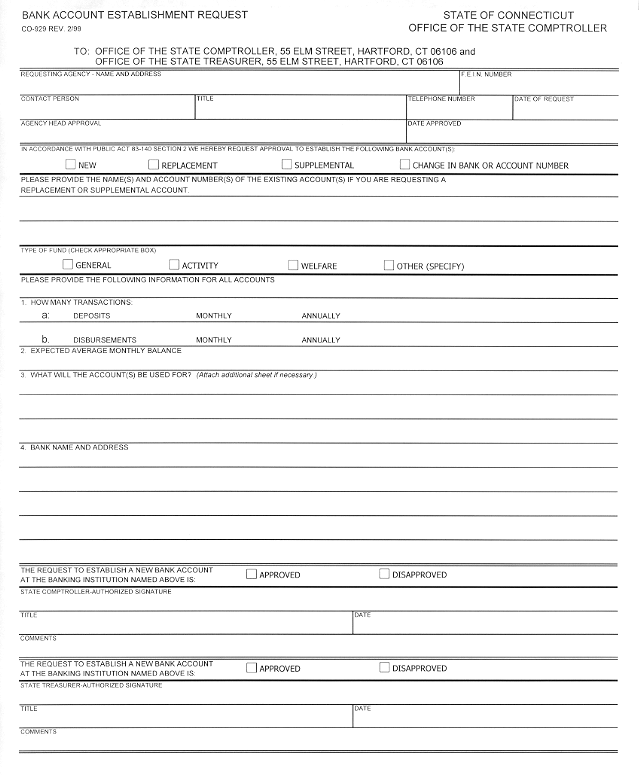 State of Connecticut Office of the State Comptroller MEMORANDUM NO. 99 ...